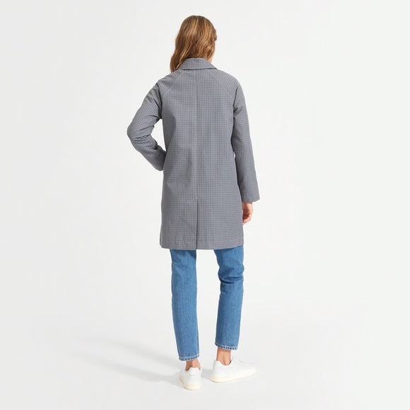 Everlane | Jackets & Coats | Everlane Mac Blue Check Water Resistant ...